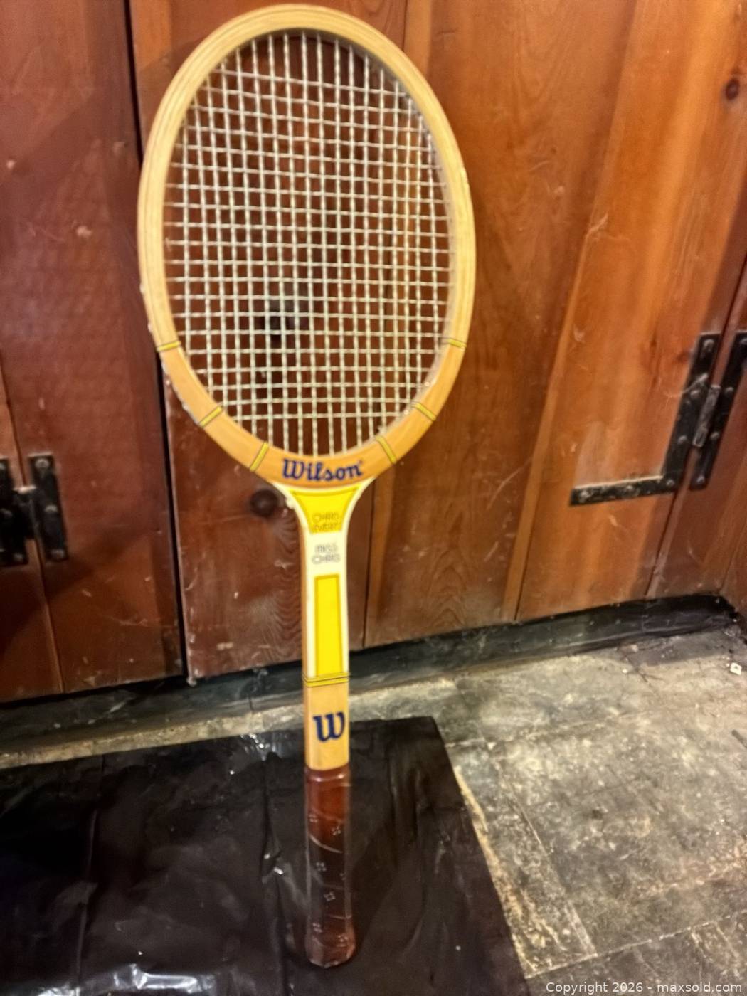 Archery target, arrows, accessories, Wilson wooden tennis racket, boxed ...