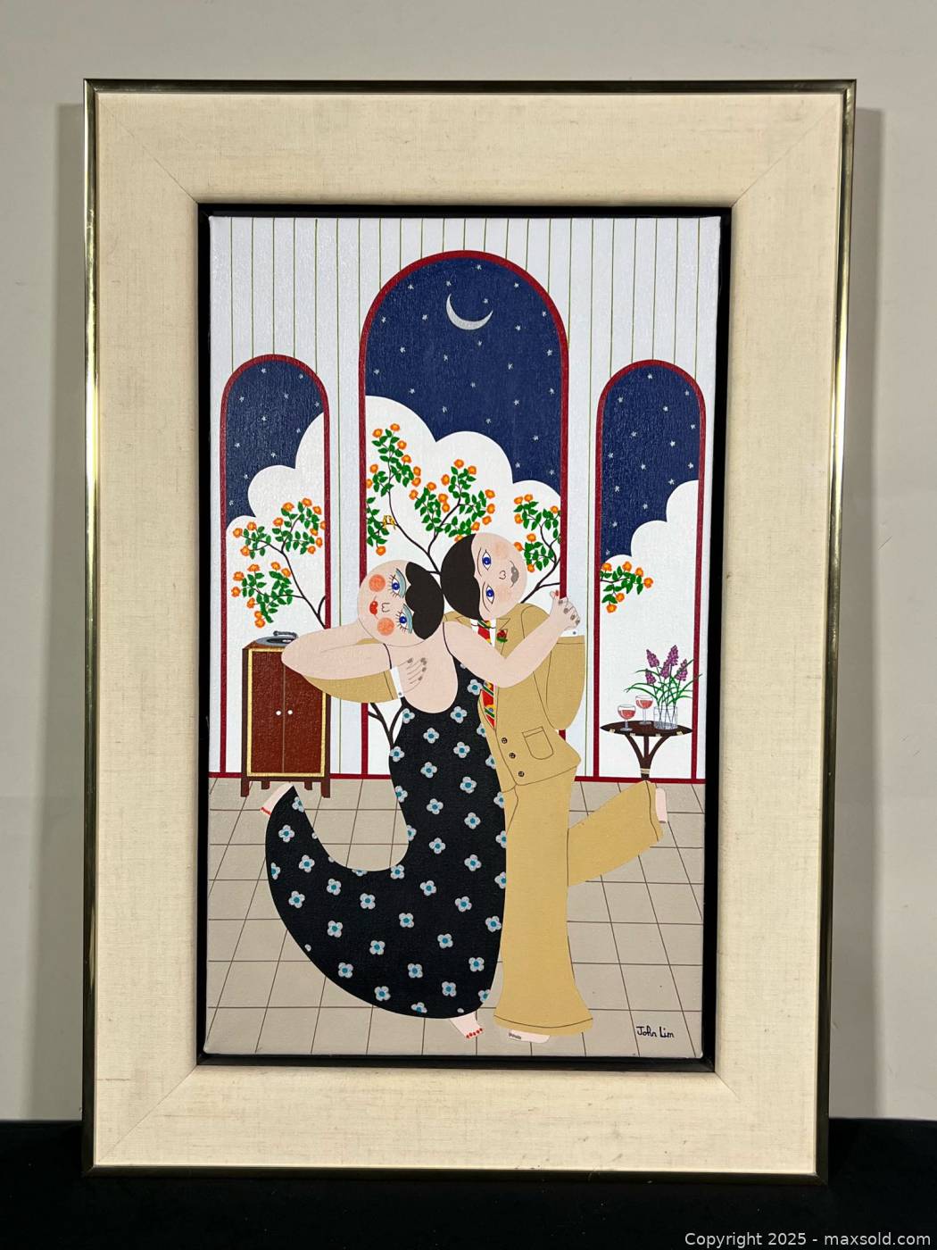 John Lim signed oil painting Two To Tango | Maxsold