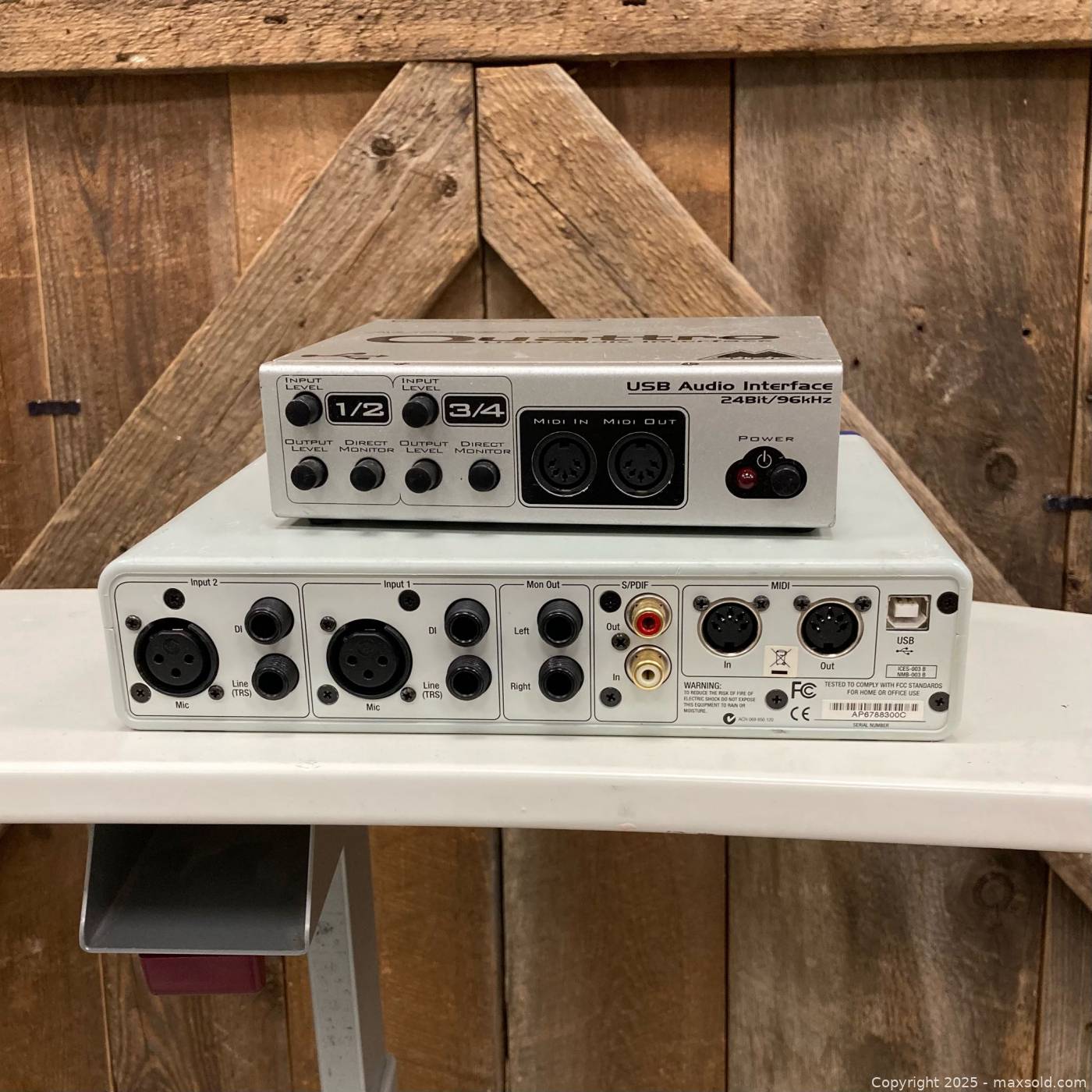 Digidesign MBox 2 and M-Audio Quattro USB audio interfaces | Maxsold