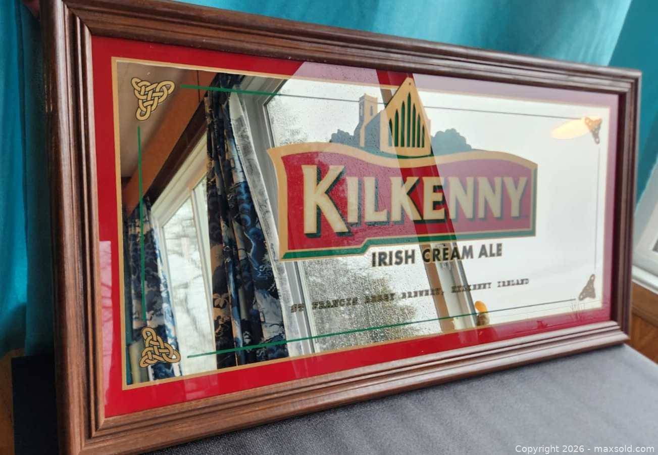 Large Kilkenny framed mirrored bar sign | Maxsold