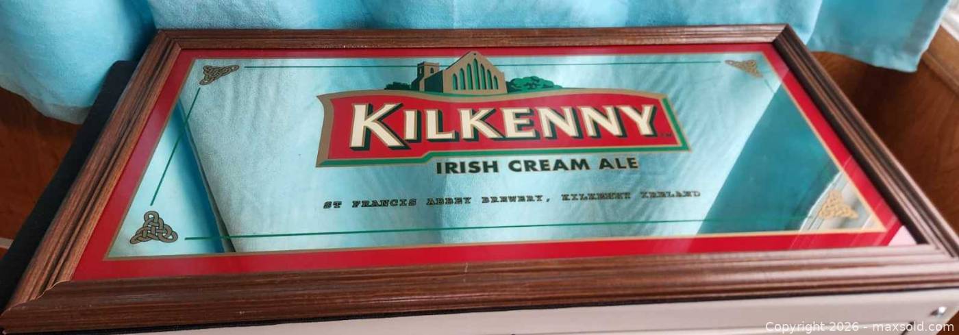 Large Kilkenny framed mirrored bar sign | Maxsold
