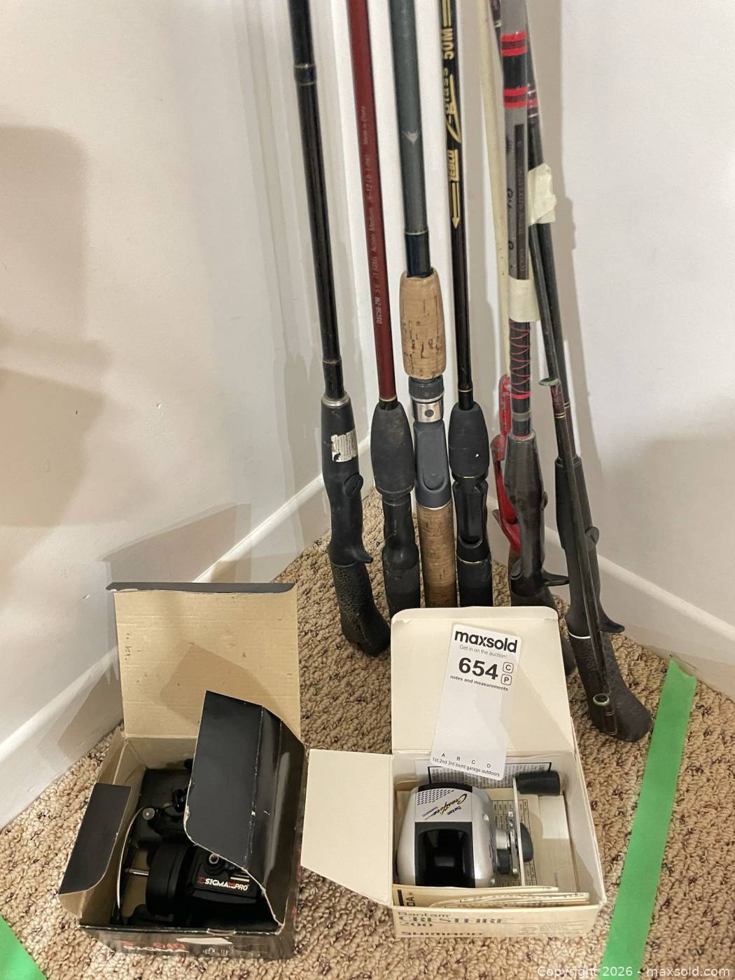 6 Fishing Rods & 3 Boxed Reels Shimano Sigma | Maxsold