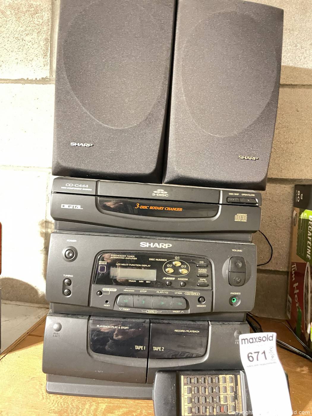 Sharp CD-C444 mini stereo with media | Maxsold