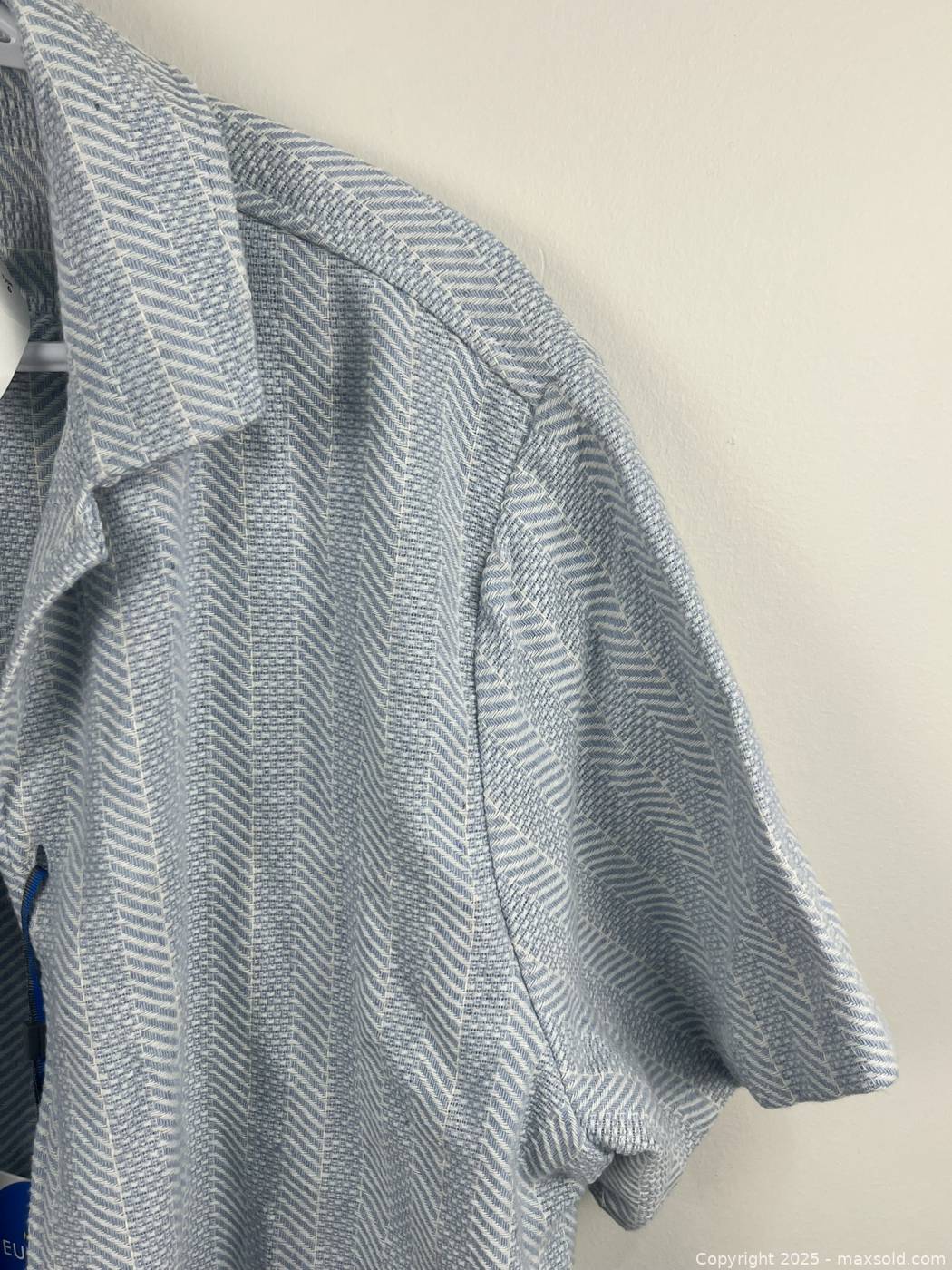 Men's Larsson & Co light blue short-sleeve button-down shirt size large ...