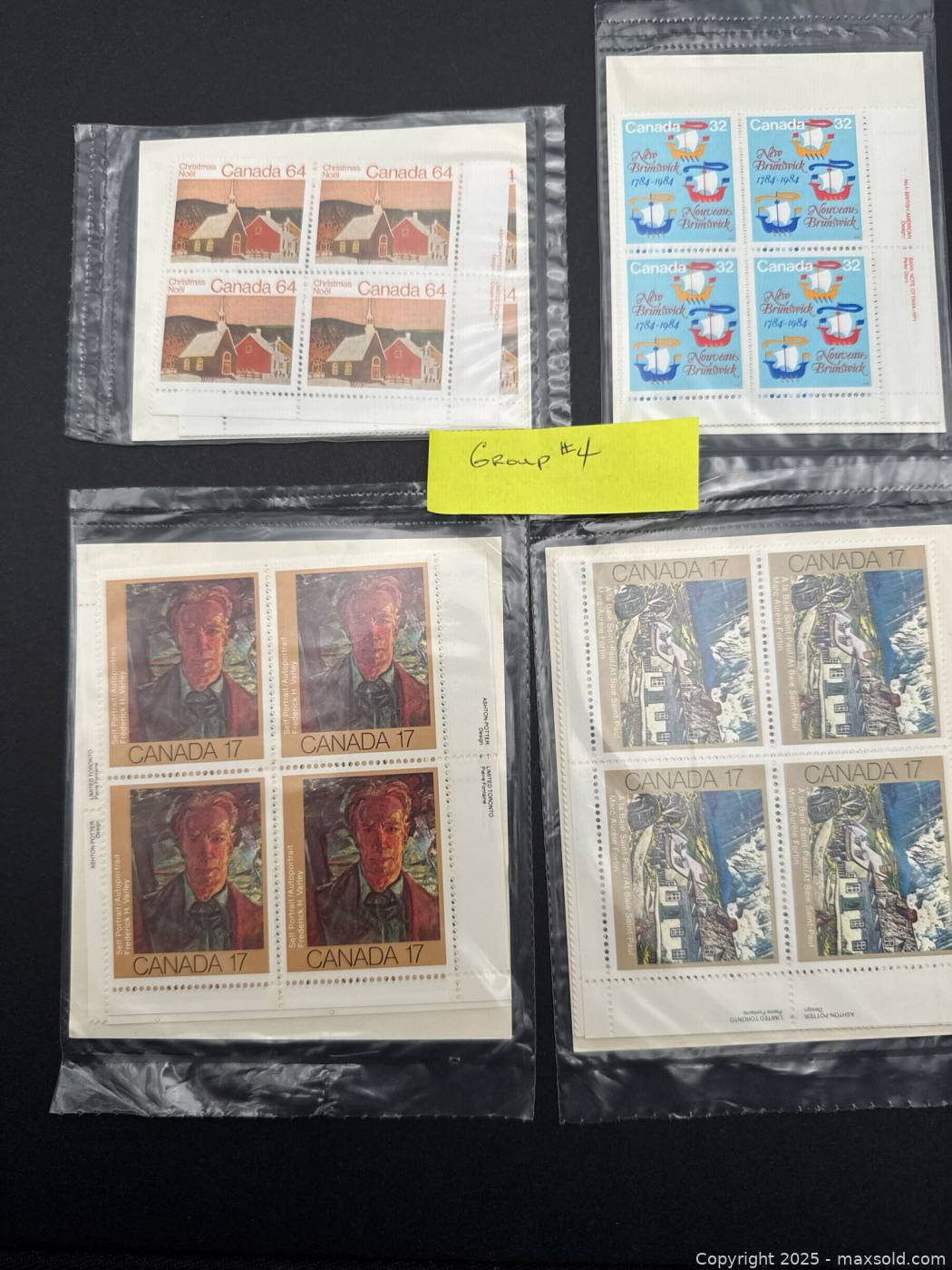 Canada Post inscription corner block stamps | Maxsold