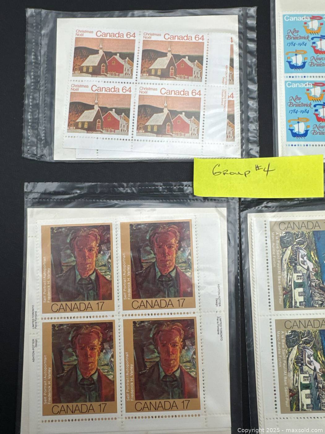 Canada Post inscription corner block stamps | Maxsold