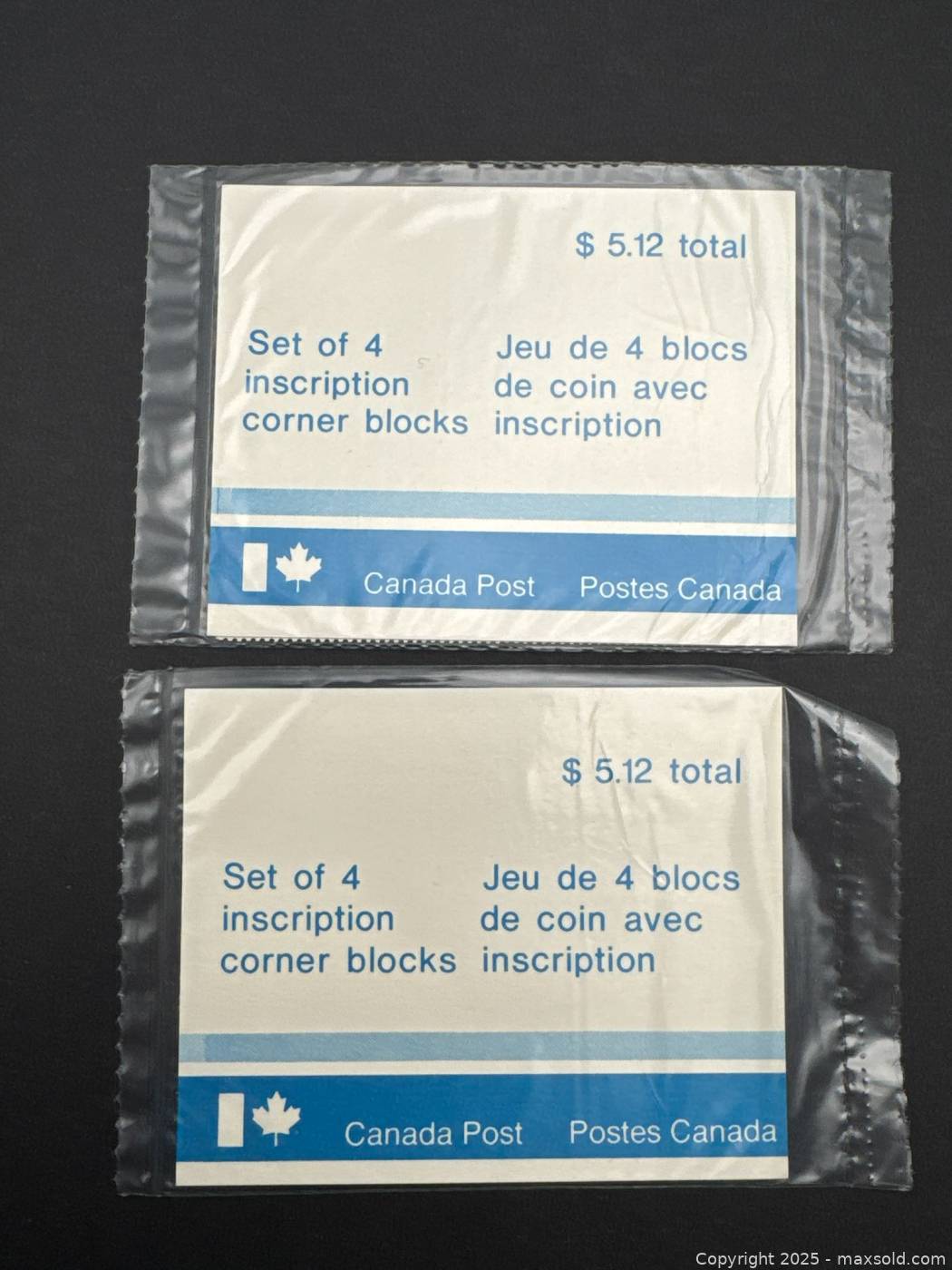 Canada 32¢ inscription corner blocks $20.48 face | Maxsold