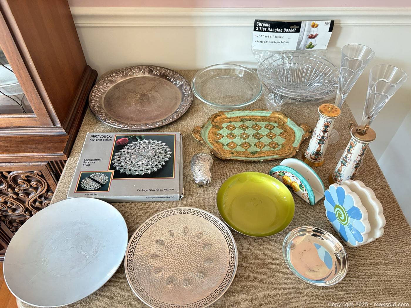 Silverplate, Ceramic Plates, Glassware Lot | Maxsold