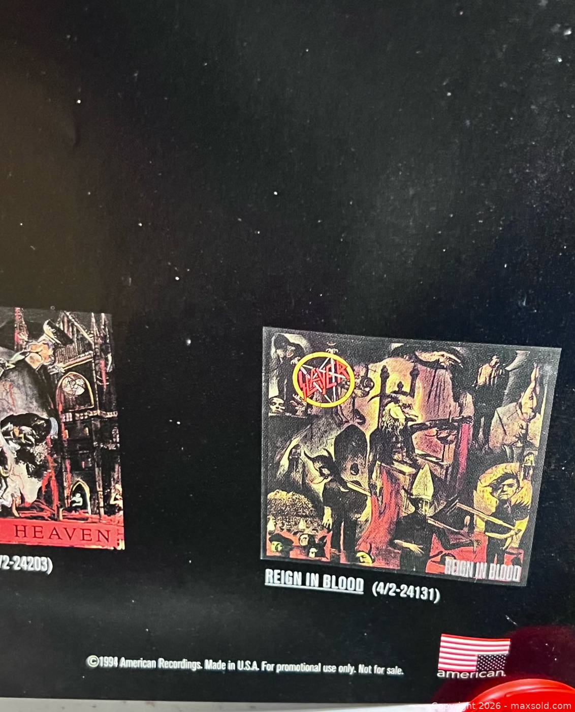 1994 Slayer Divine Intervention promo poster | Maxsold