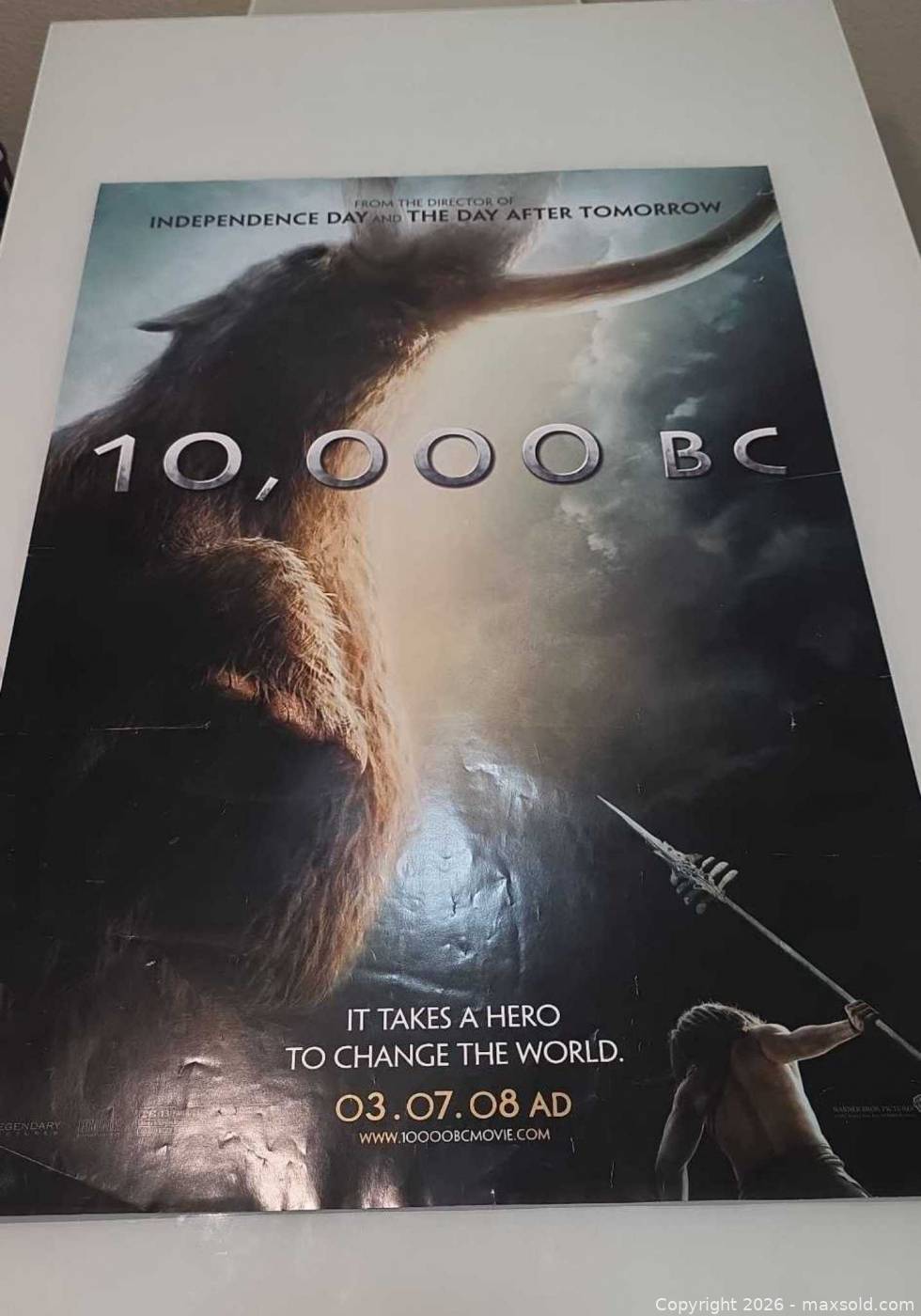 10,000 BC original movie poster | Maxsold