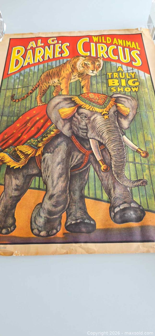 Al G. Barnes Wild Animal Circus poster, 1960 | Maxsold