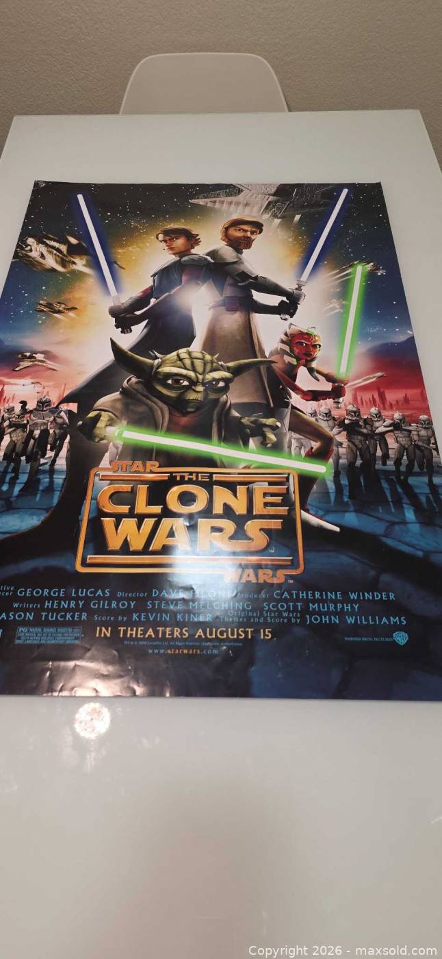 Star Wars: The Clone Wars movie poster | Maxsold