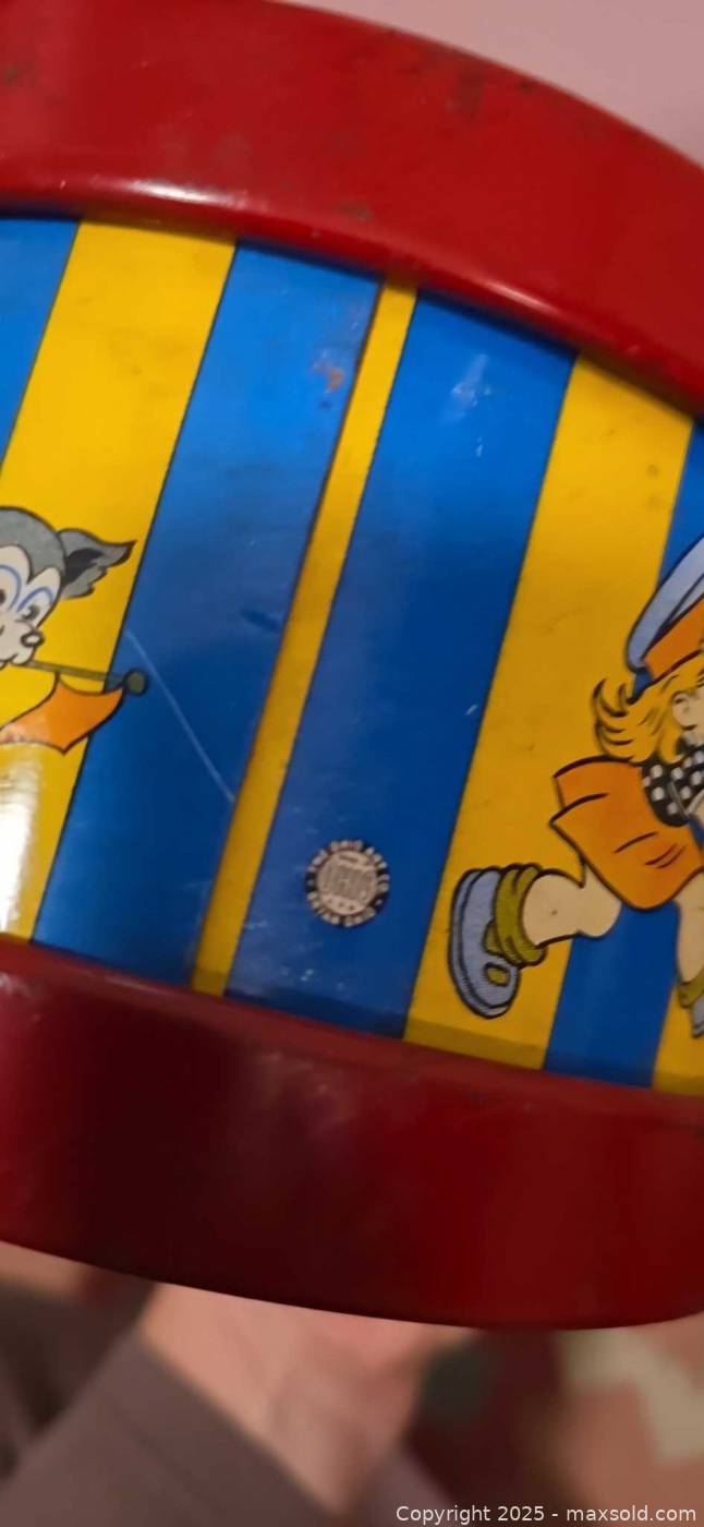 Ohio Art Mid-Century Tin Toy Drums Set of 3 | Maxsold