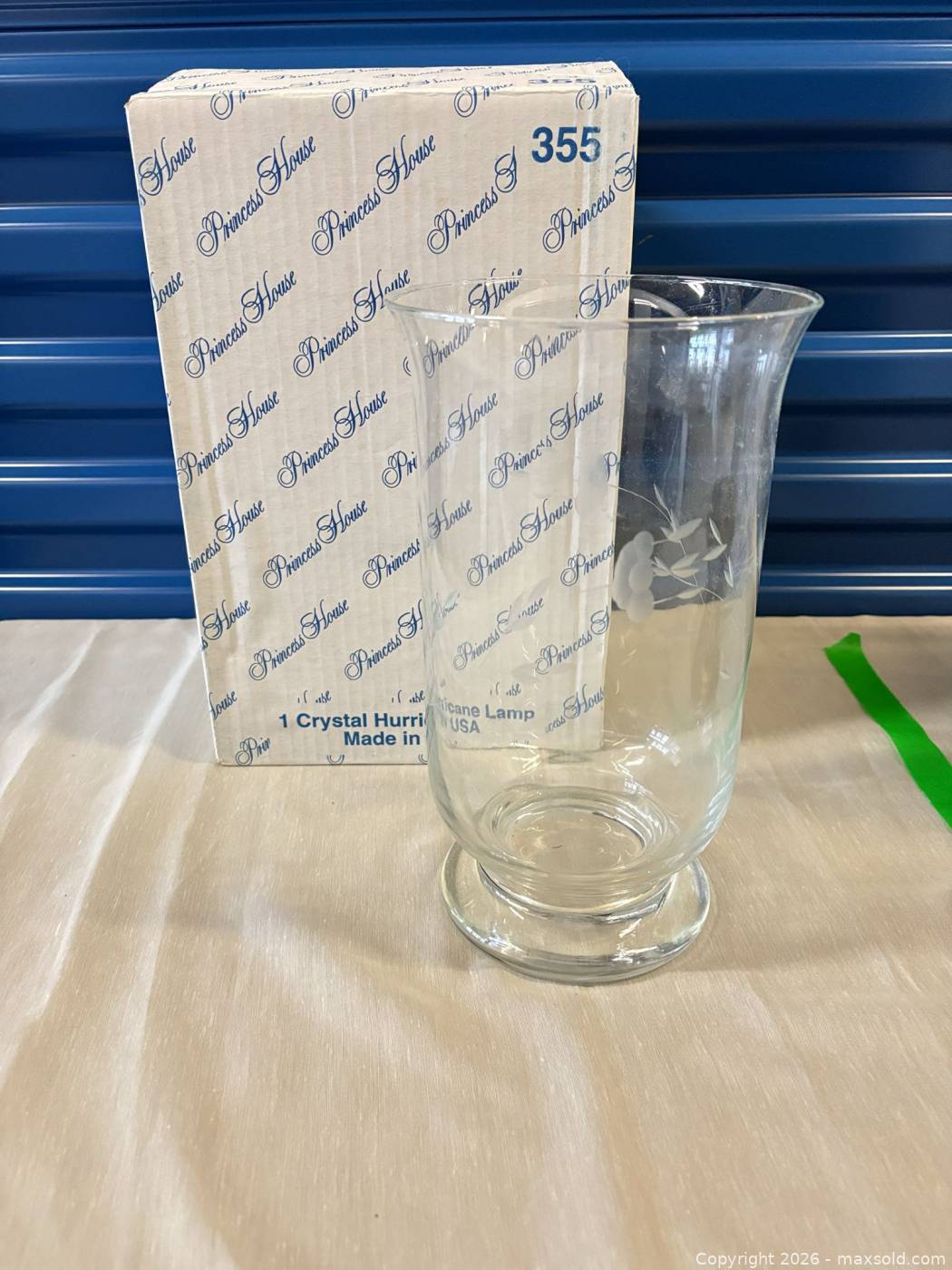 Princess House crystal hurricane lamp vase | Maxsold