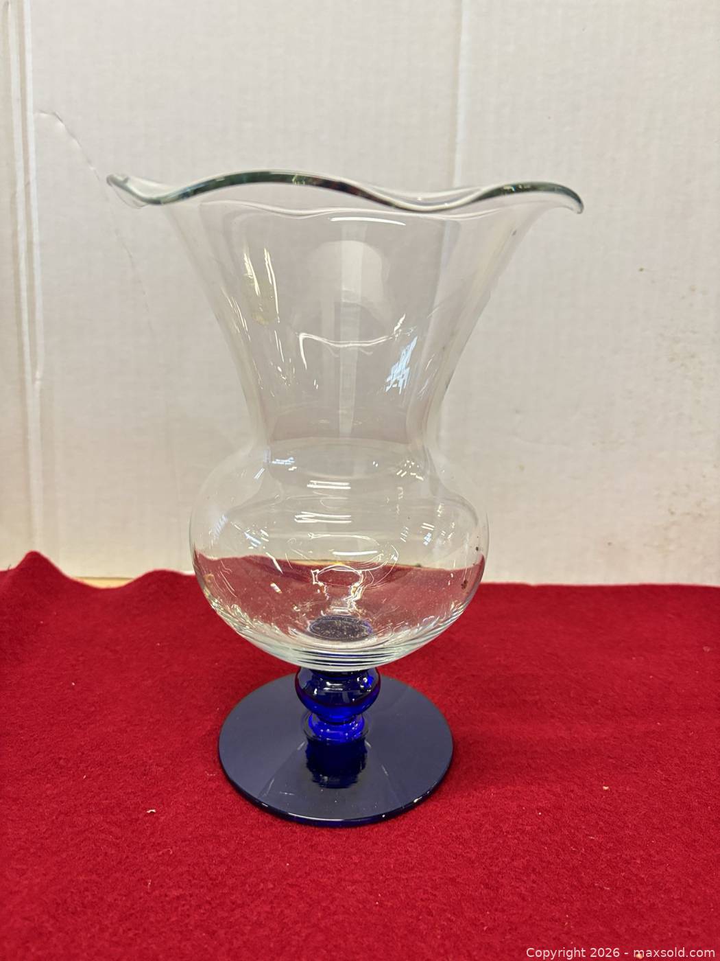 Princess House Romanian crystal vase and pair candlesticks | Maxsold