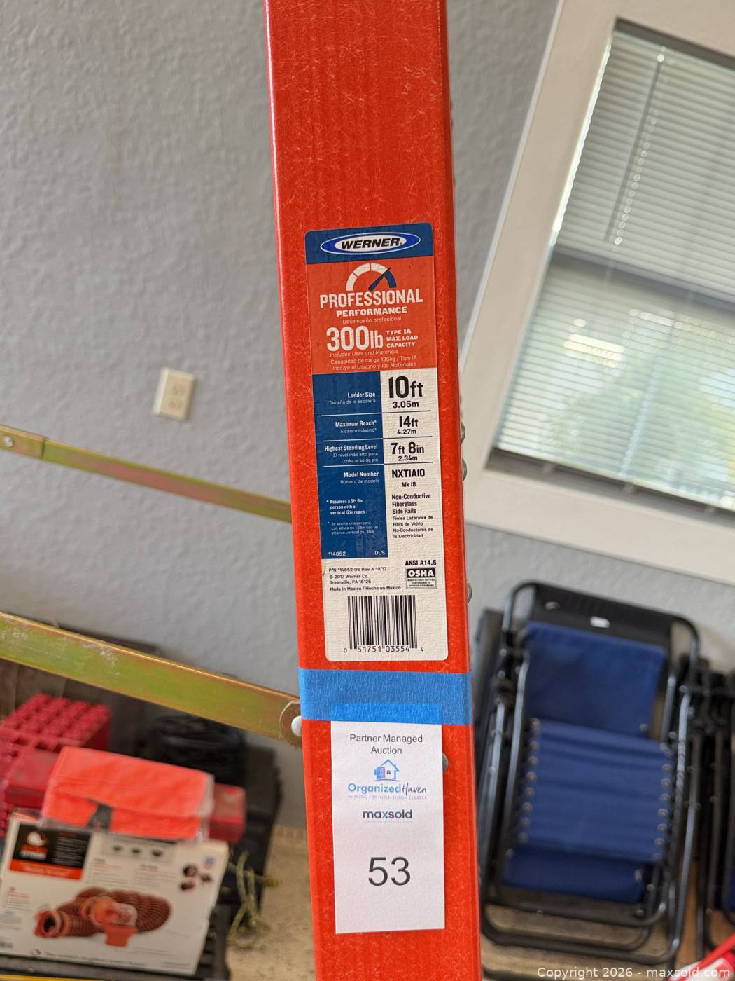 Werner 10 ft fiberglass step ladder | Maxsold