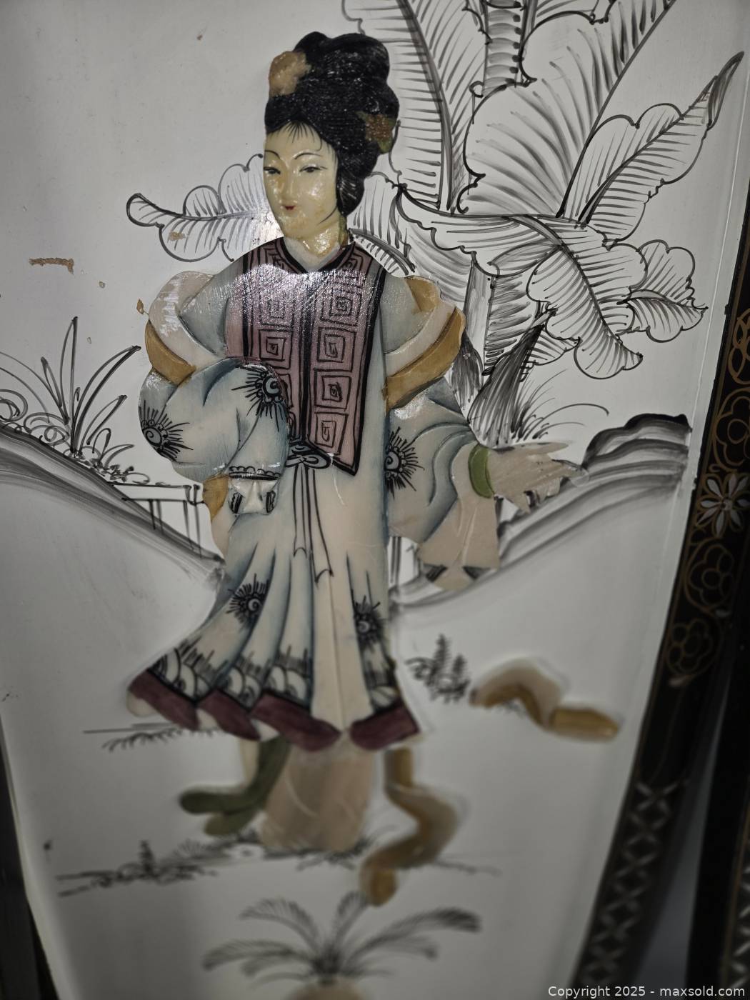 Set of 4 ceramic female figure wall panels | Maxsold