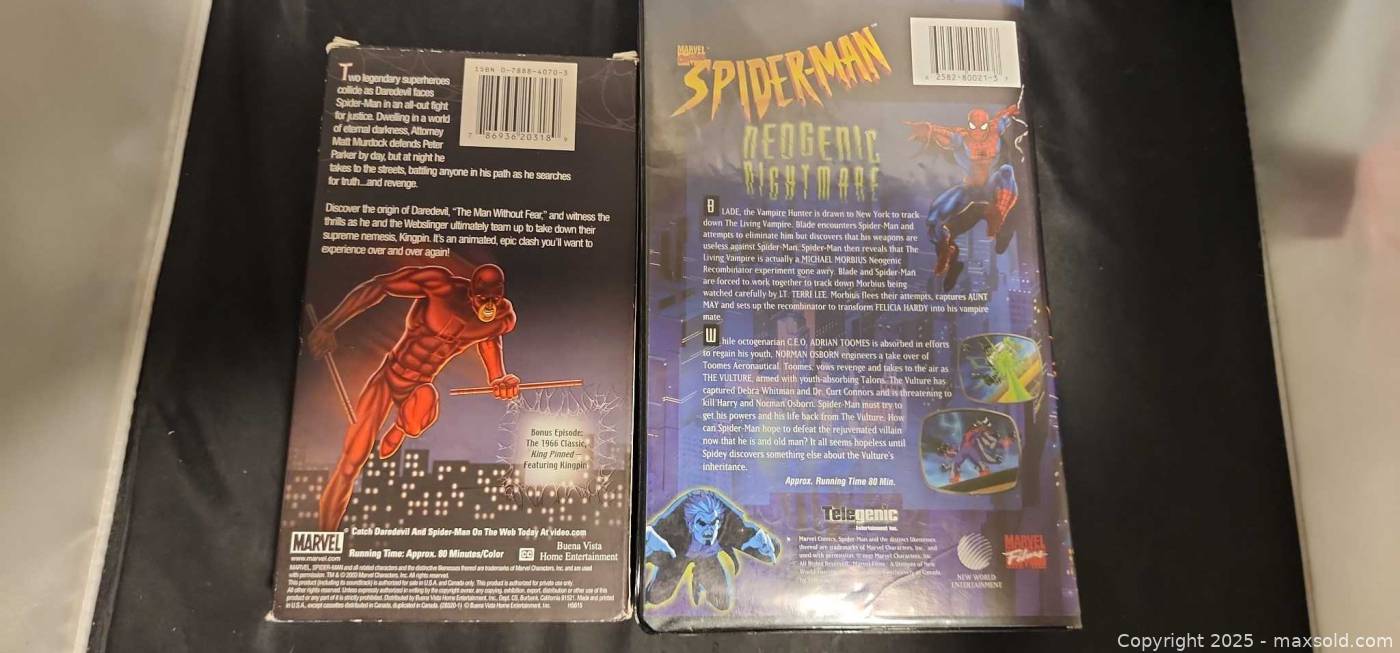 Spider-Man Neogenic Nightmare & Daredevil vs Spider-Man VHS | Maxsold