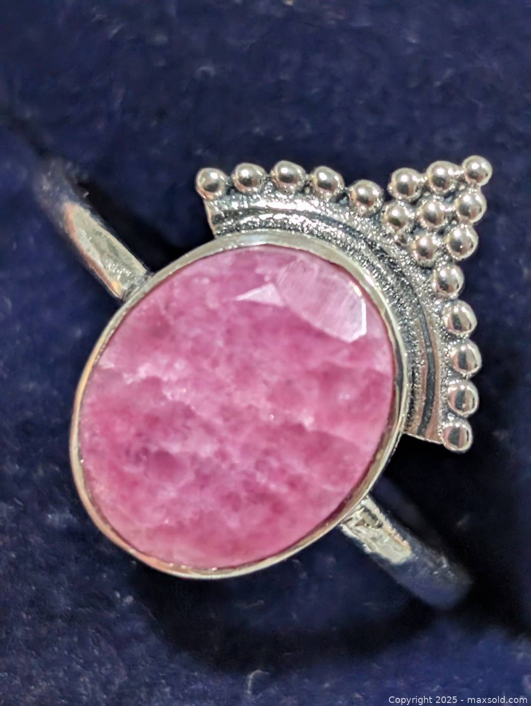 Silver Ruby Ring Size 8 | Maxsold