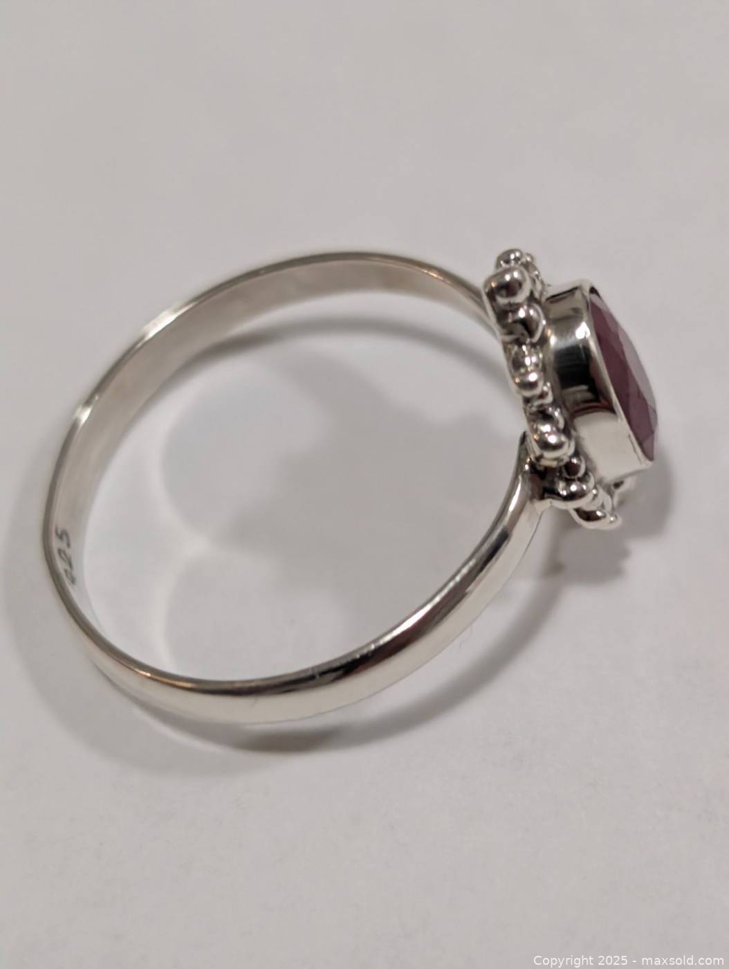 Sterling Silver Ruby Ring Size 9 | Maxsold