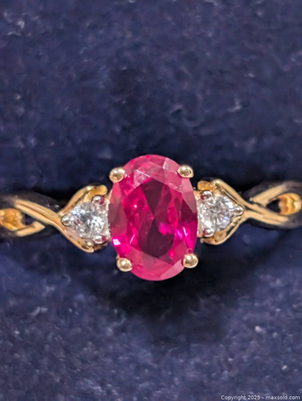 Silver 2g Created Ruby Ring Size 6.5 | Maxsold