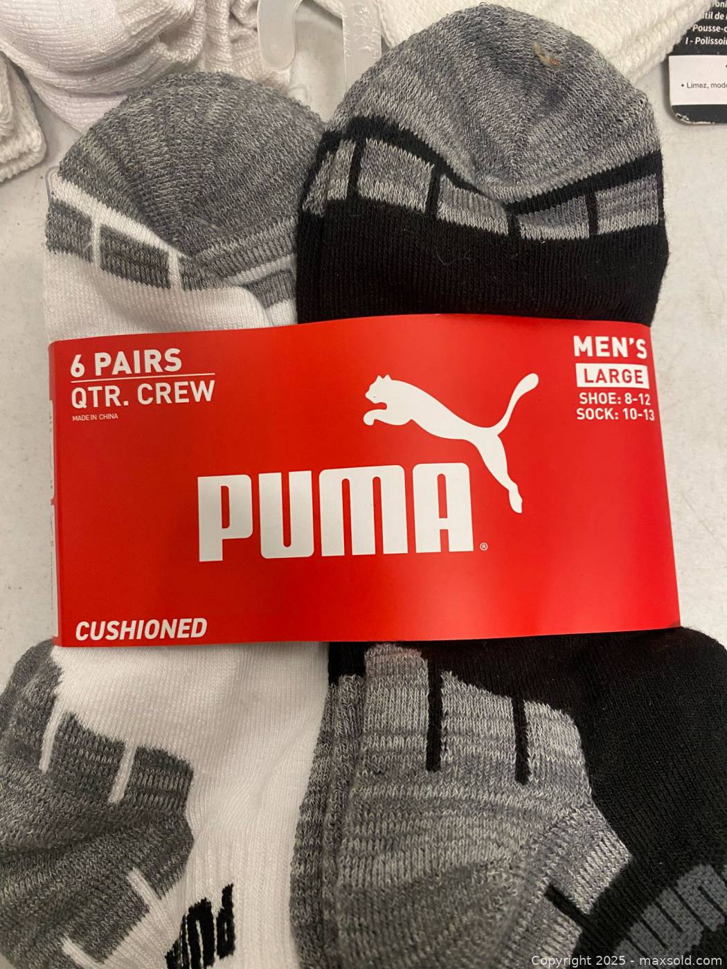 Puma men’s cushioned quarter crew socks pack plus diabetic socks ...