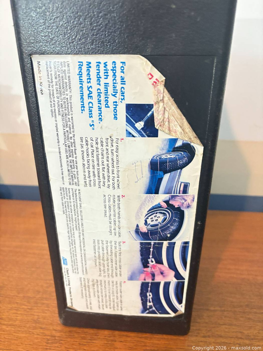 Acco Weed cable tire chains 1034 with case | Maxsold