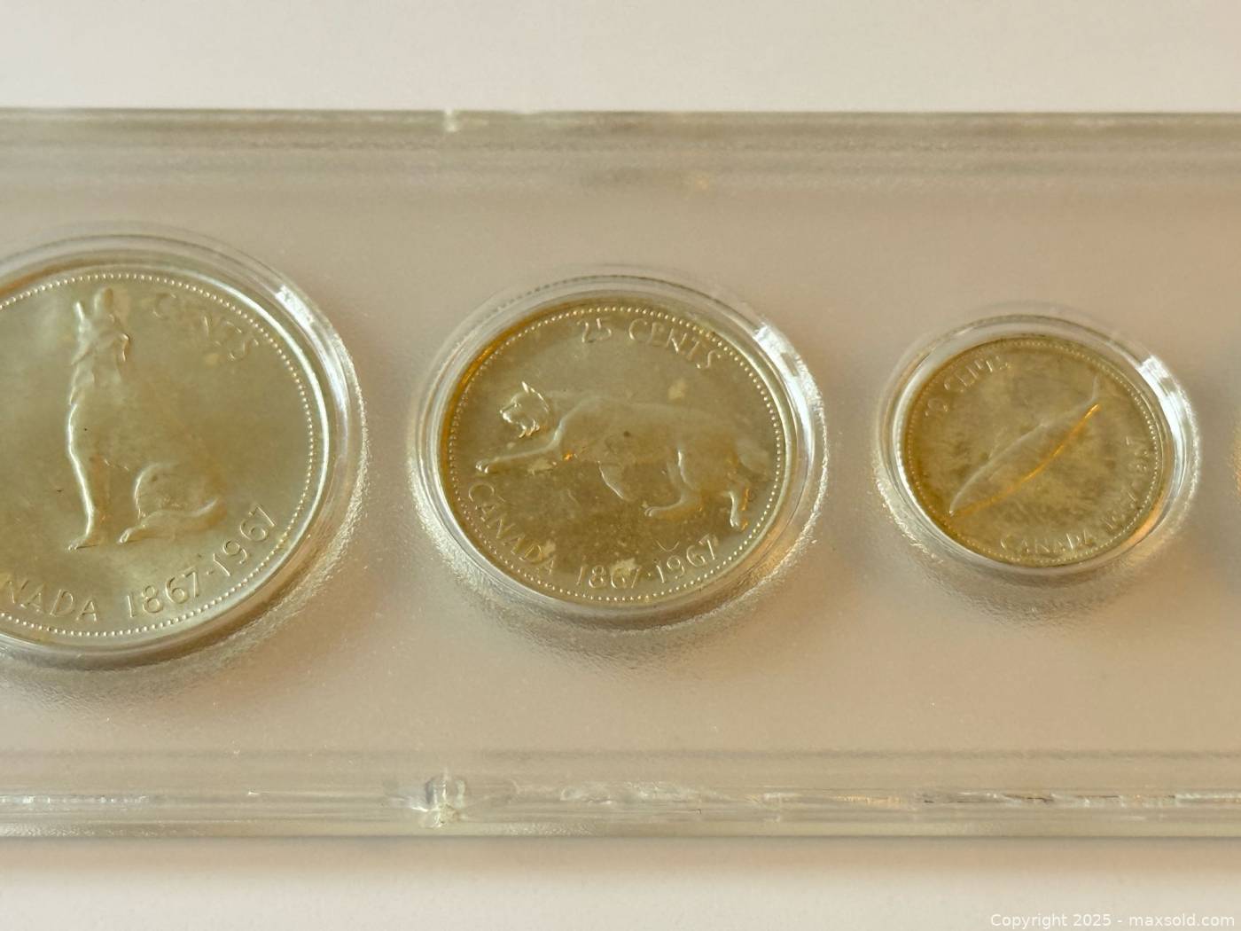 1967 Canadian Centennial coin set, six coins | Maxsold
