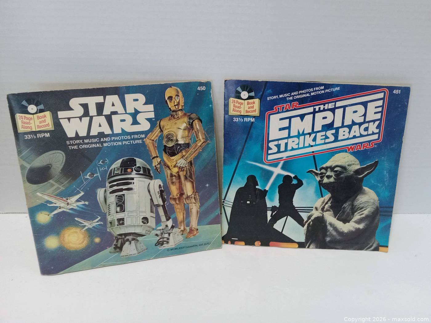 Star Wars & The Empire Strikes Back book and 33⅓ RPM record sets | Maxsold