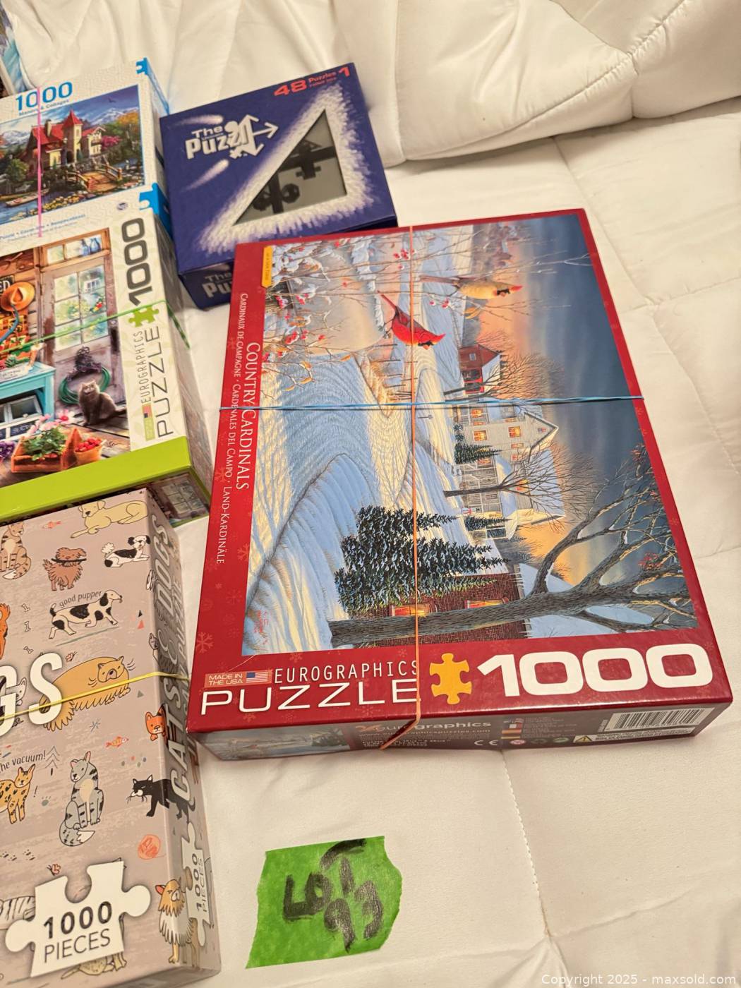 Lot of 10 boxed jigsaw puzzles, 9×1000-piece, 1×48-piece | Maxsold