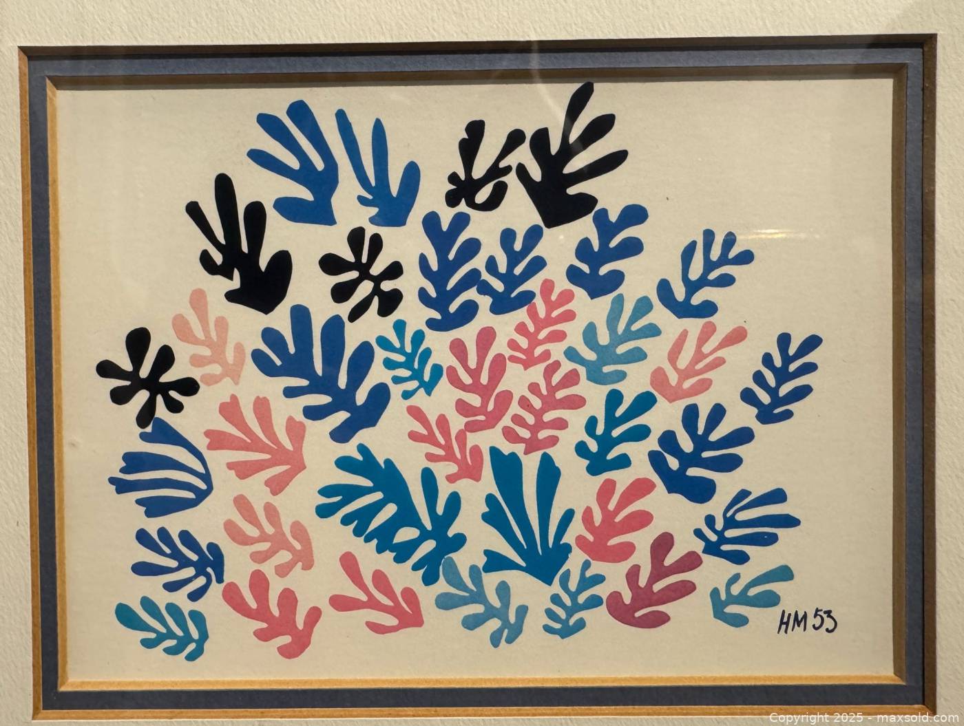 3 framed mini art prints by Matisse, Picasso, Miró | Maxsold