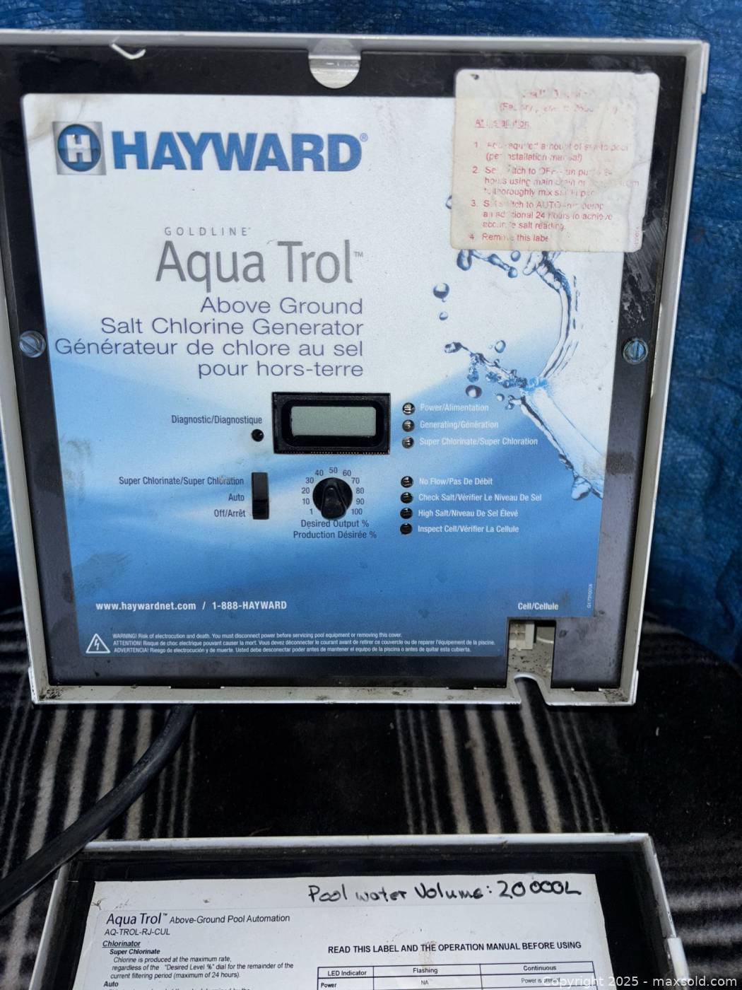 Hayward Goldline Aqua Trol salt chlorine generator | Maxsold