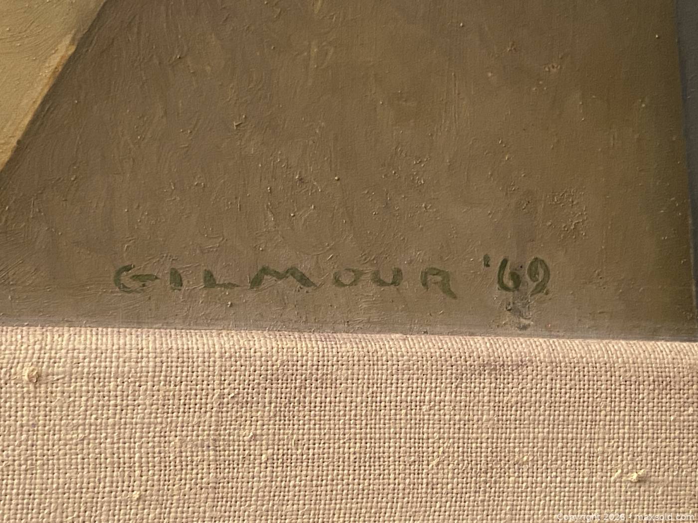 Oil painting “Bracebridge From Front Street” signed Gilmour 1969 | Maxsold