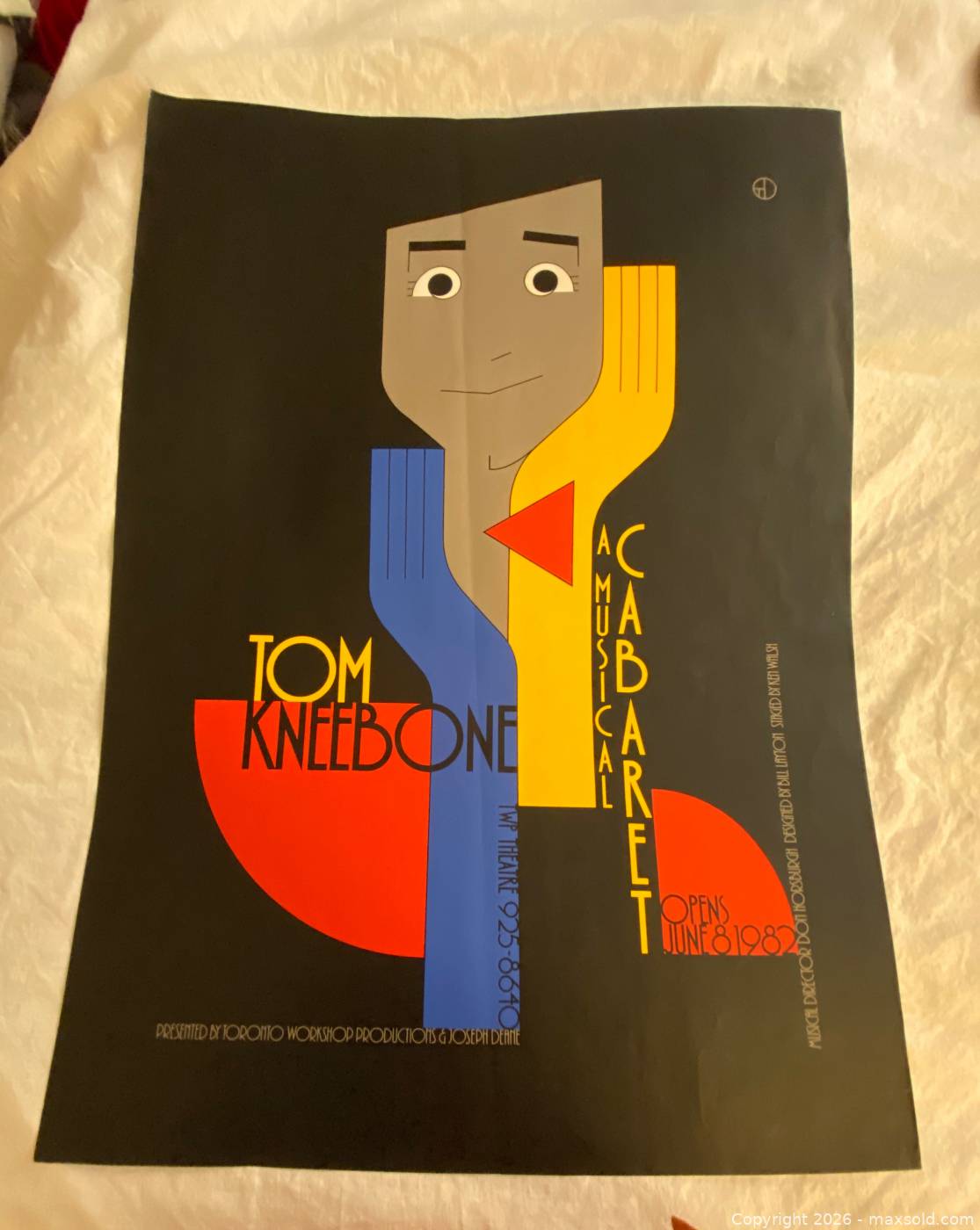Tom Kneebone musical cabaret poster 1982 | Maxsold