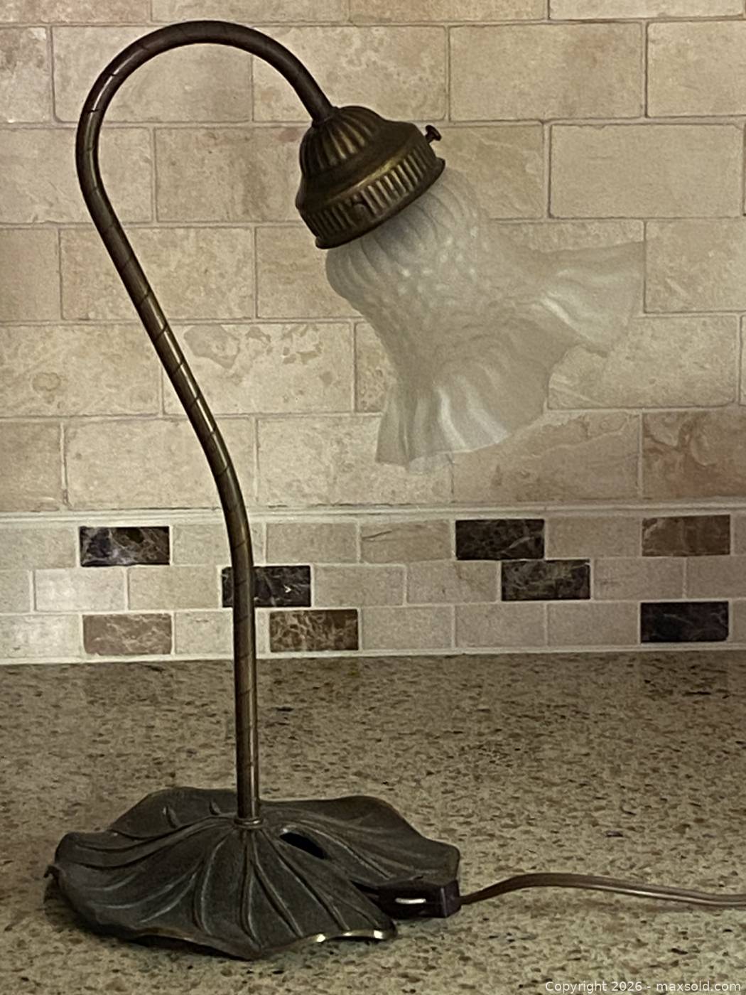 Vintage Loevsky gooseneck lily pad lamp | Maxsold