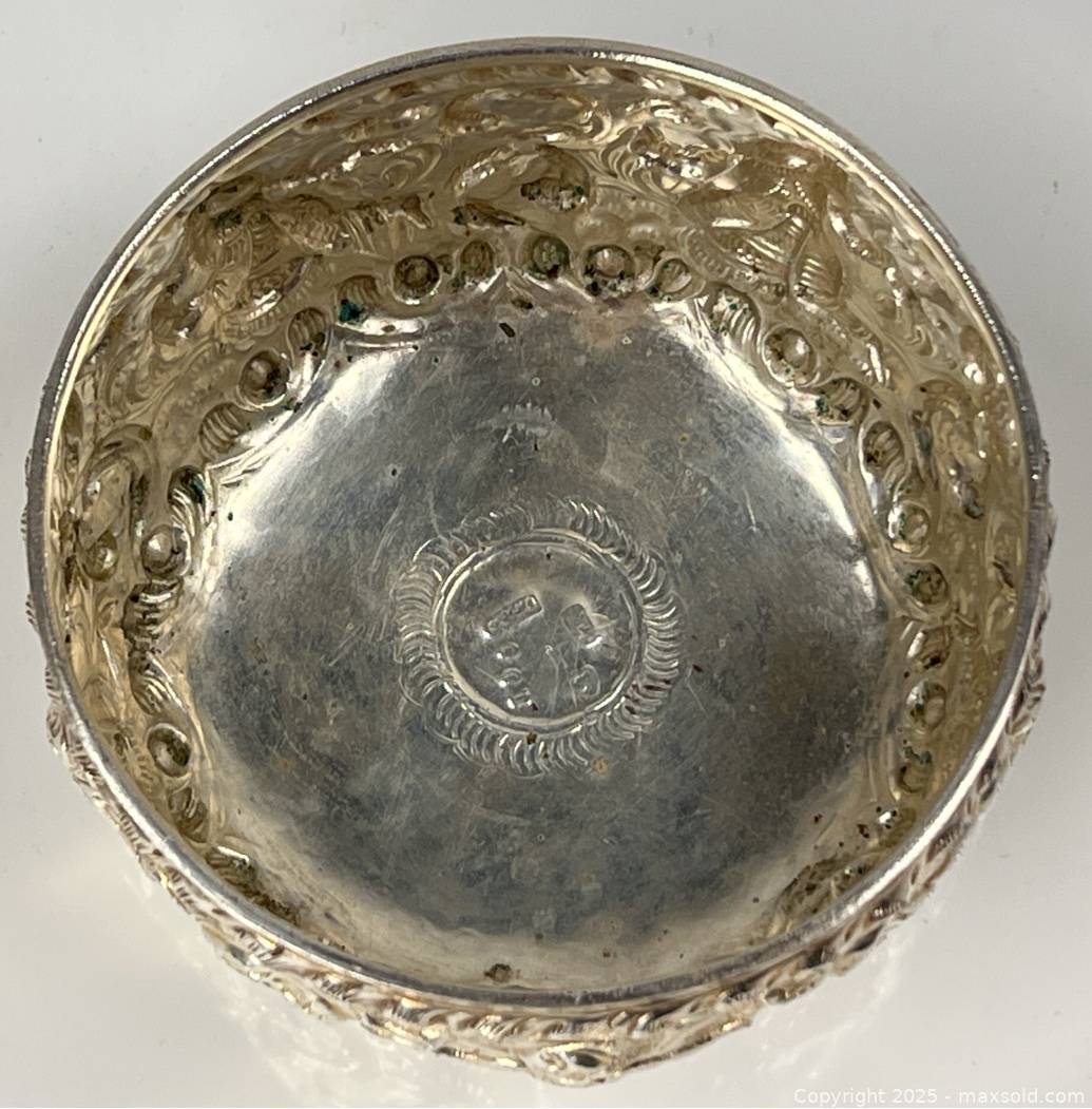 Ornate 75% silver repoussé water bowl | Maxsold