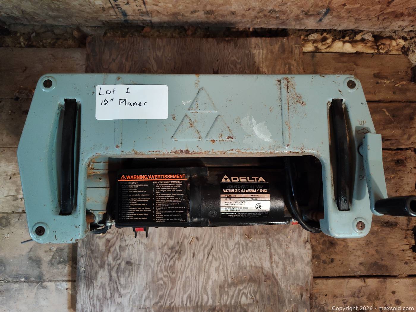 12" Delta Portable Planer 115V 15A | Maxsold