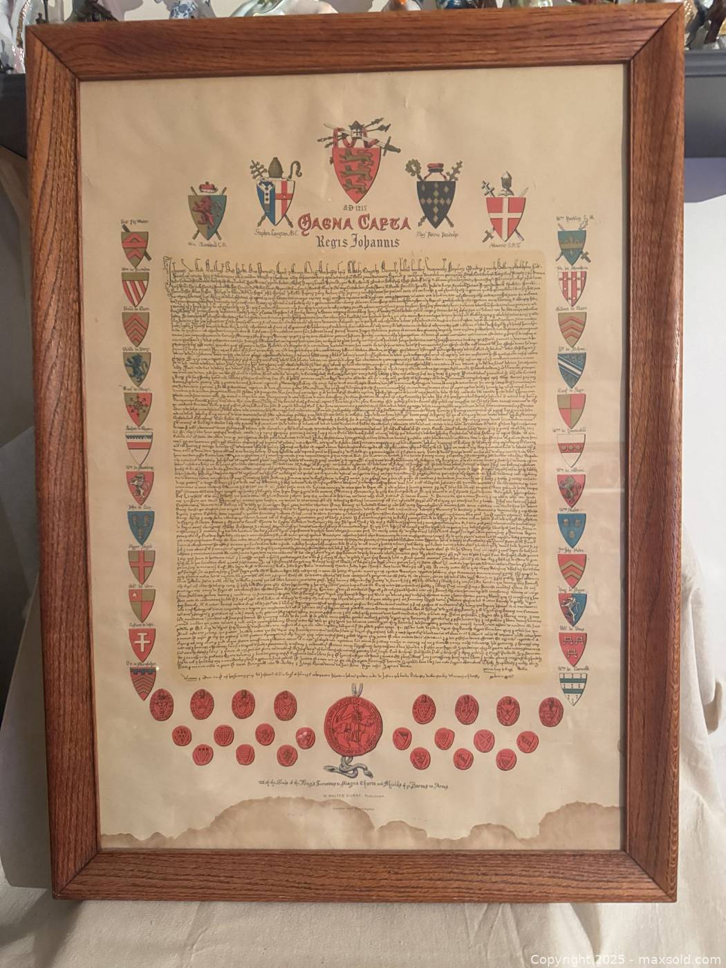 Magna Carta framed reproduction print 24x36 in | Maxsold