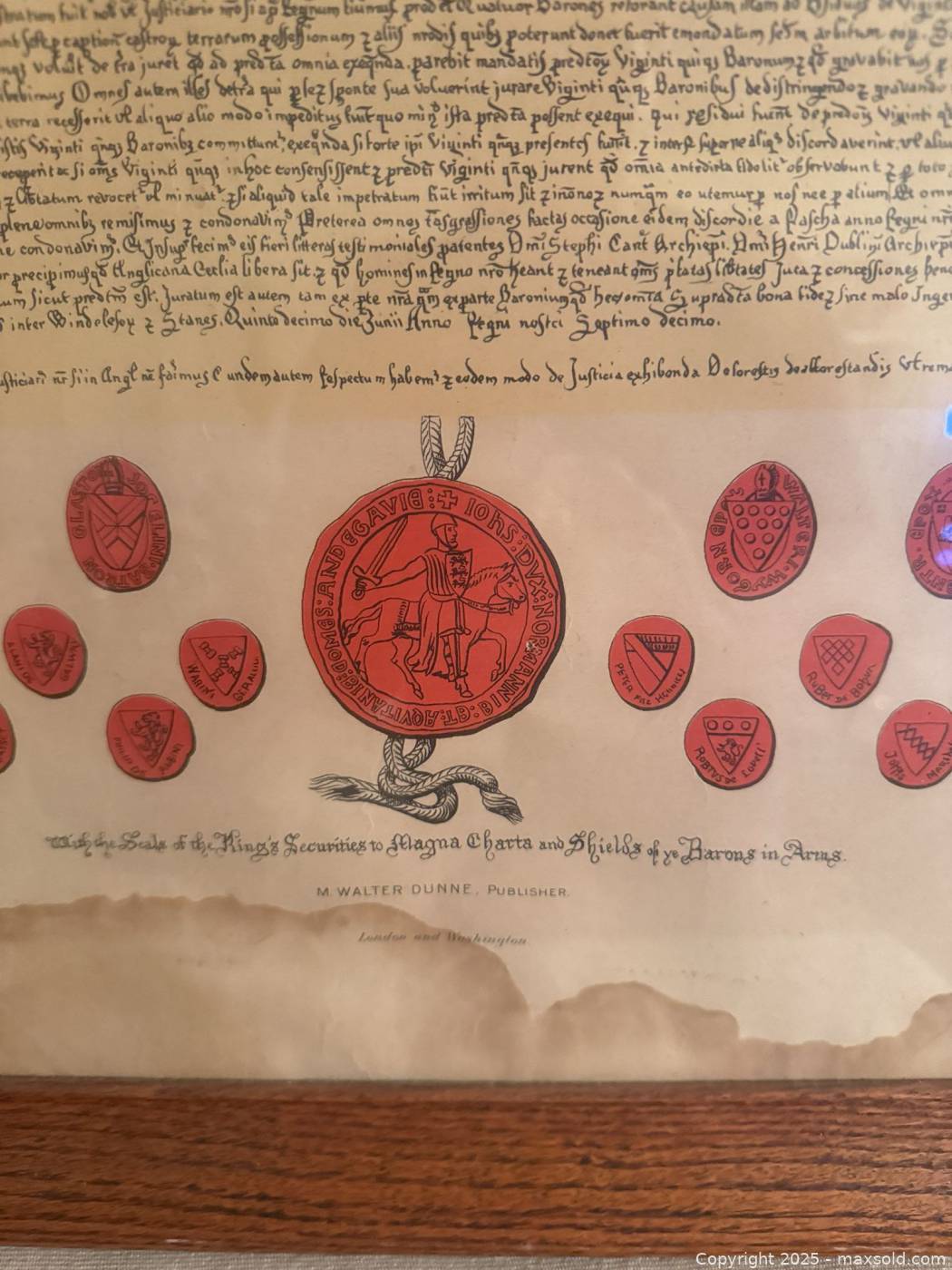 Magna Carta framed reproduction print 24x36 in | Maxsold