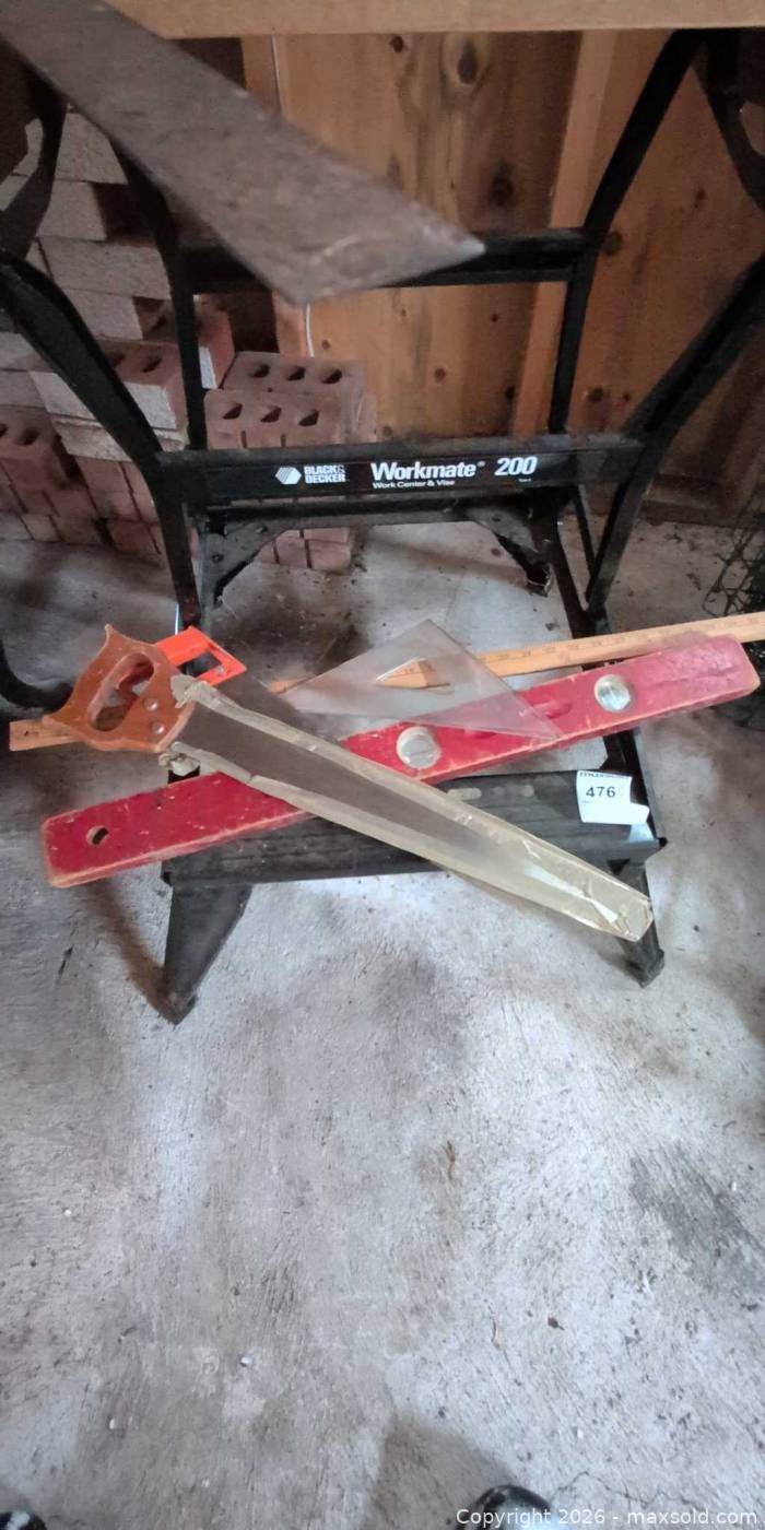Black & Decker Workmate 200 workbench with hand tools | Maxsold