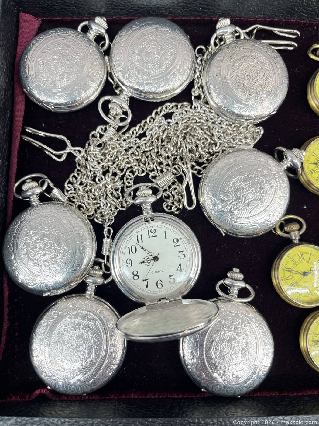 Quartz Pocket Watches And Base Metal Rings | Maxsold