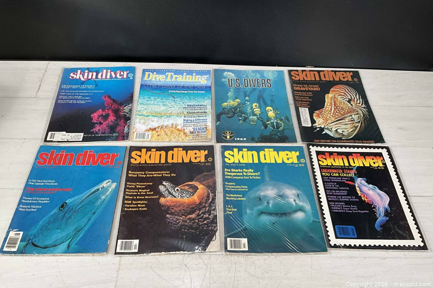 16 vintage 1980s Skin Diver & related magazines | Maxsold