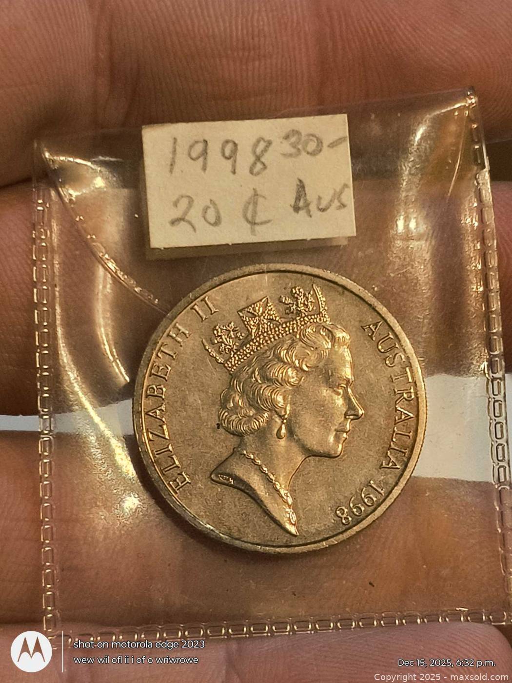 1998 Australia 20 Cent Coin | Maxsold