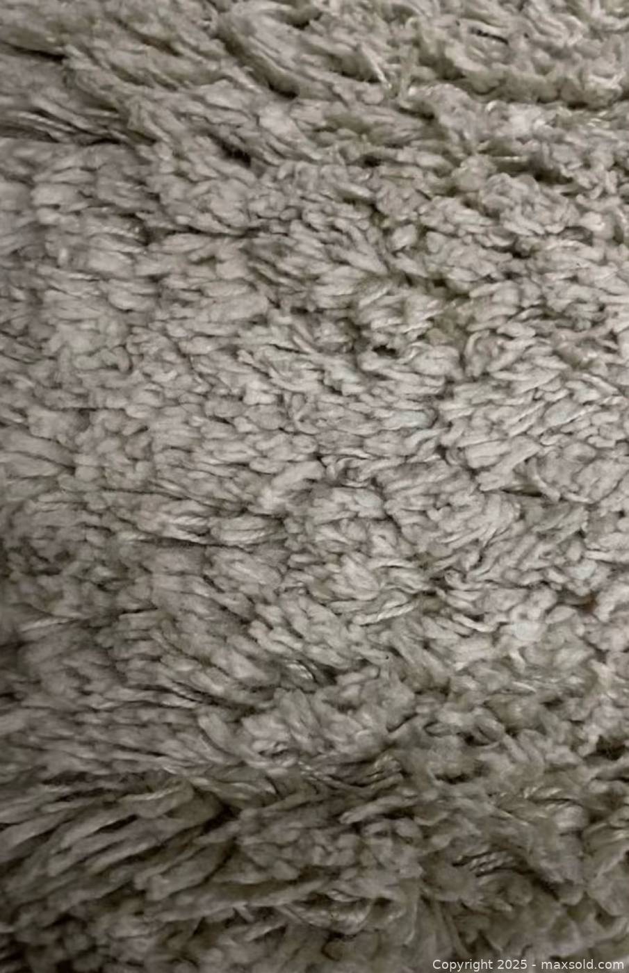 Beige high pile shag rug 89 x 62 in | Maxsold