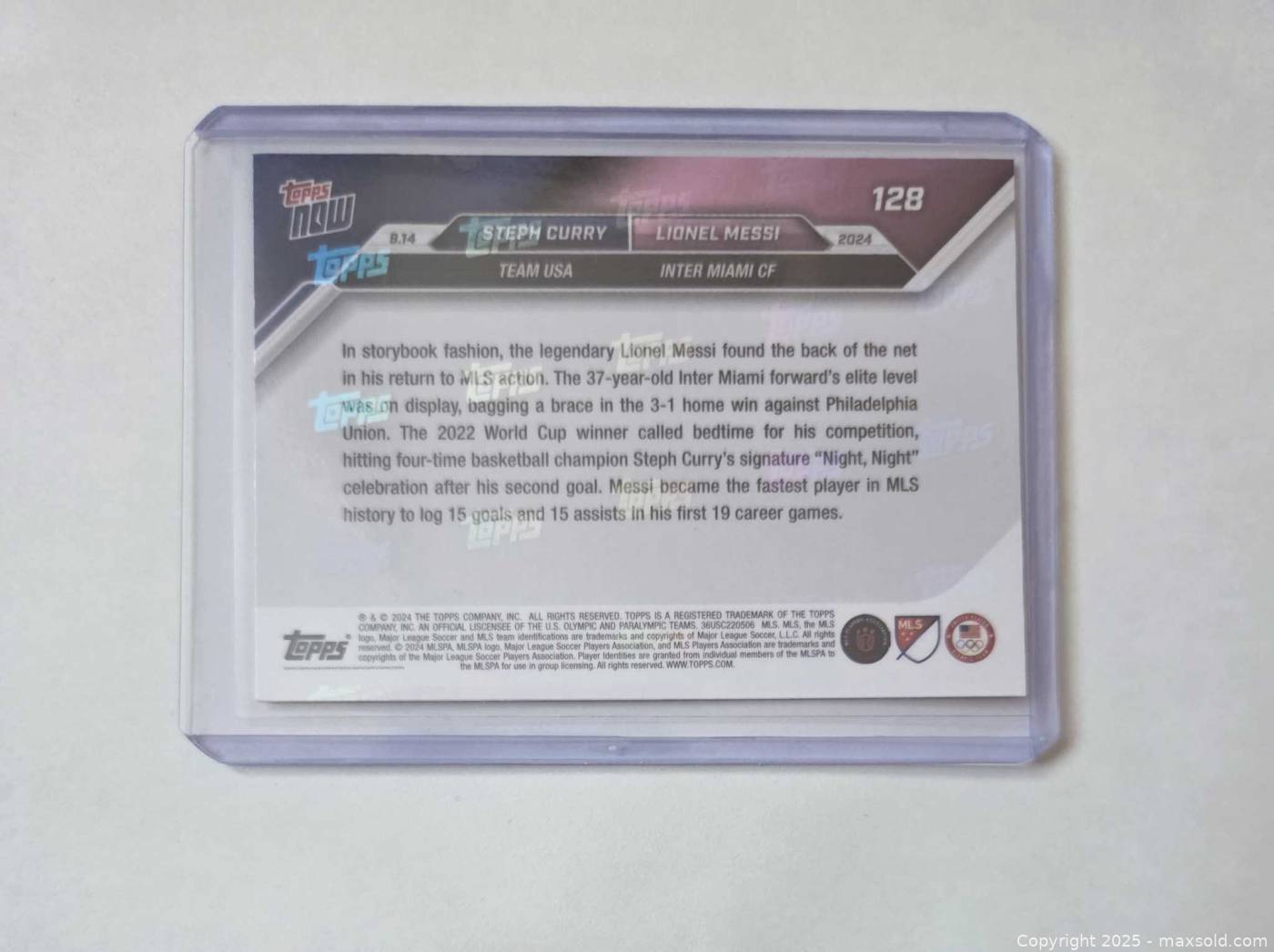 2024 Topps Now Steph Curry & Lionel Messi Card #128 | Maxsold