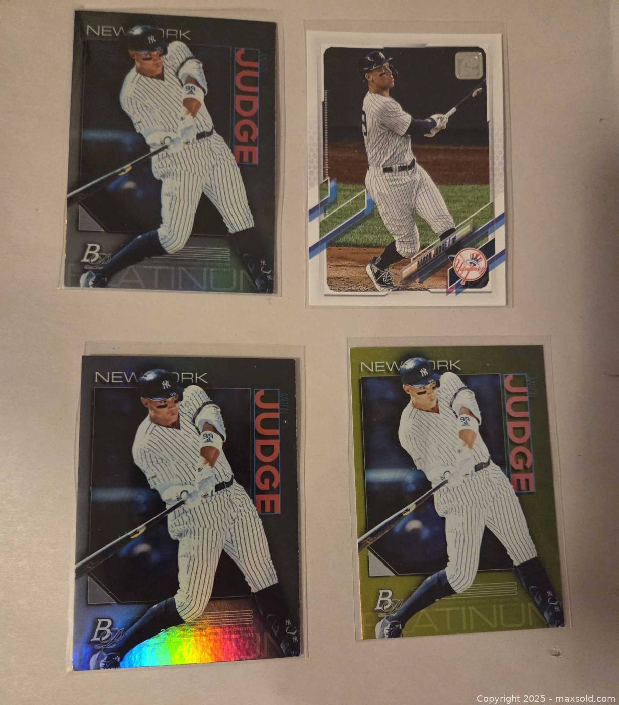 Aaron Judge Bowman Platinum & Topps cards | Maxsold