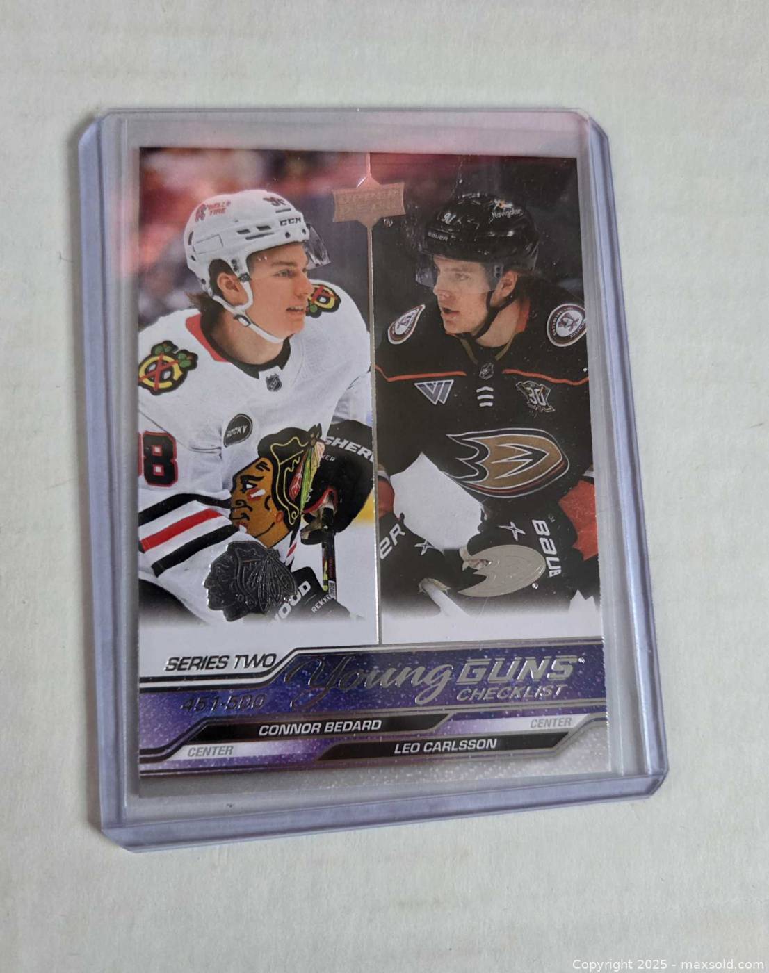 2023-24 Upper Deck Young Guns #500 Connor Bedard / Leo Carlsson rookie ...