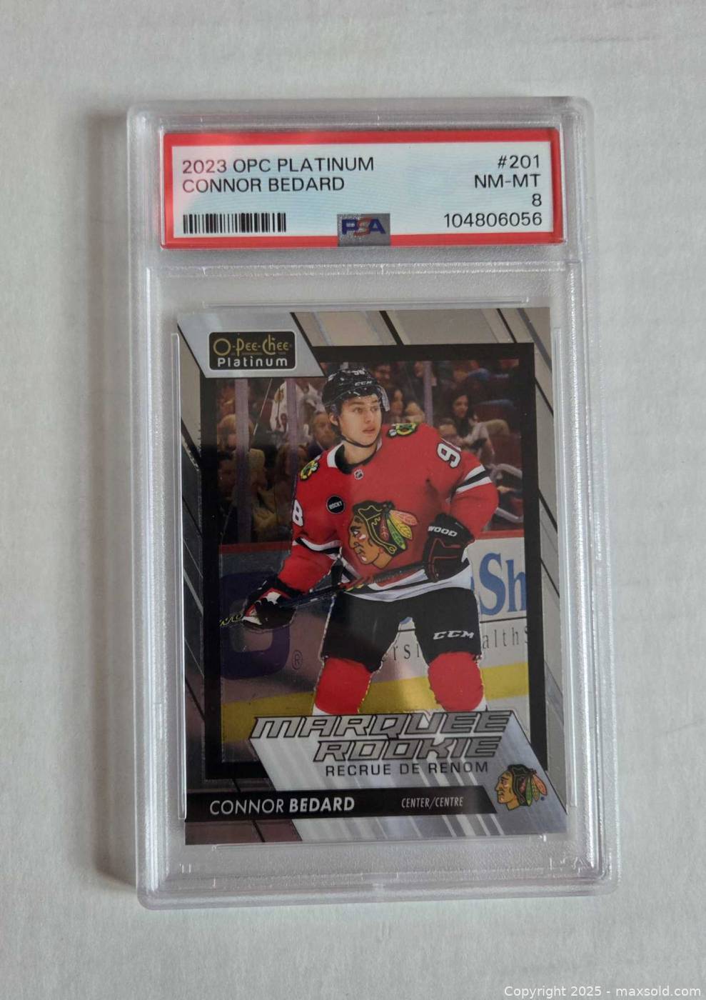 2023 O-Pee-Chee Platinum Conor Bedard Rookie #201 PSA 8 | Maxsold