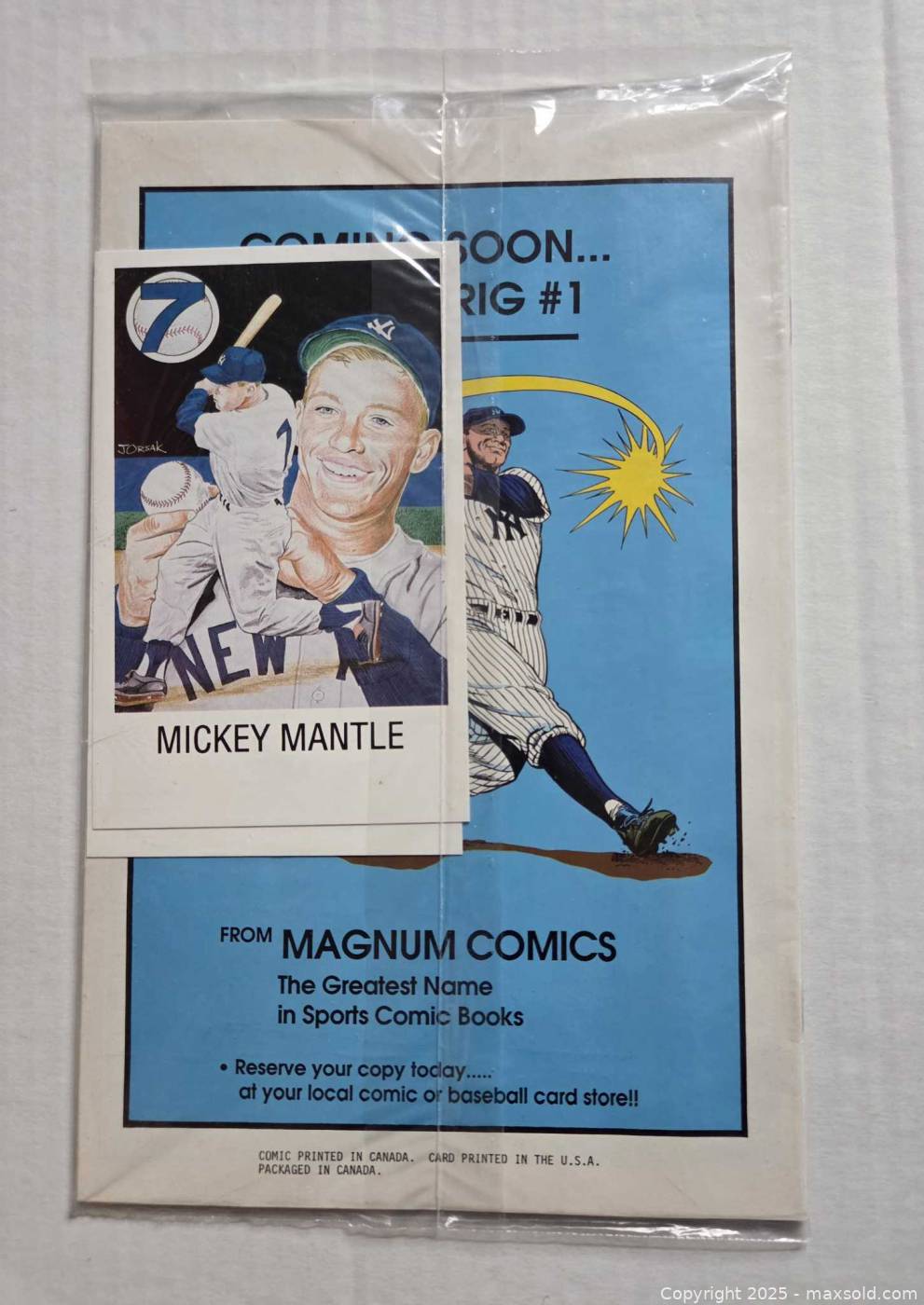 Magnum Comics Mickey Mantle Issue #2 comic with trading cards | Maxsold