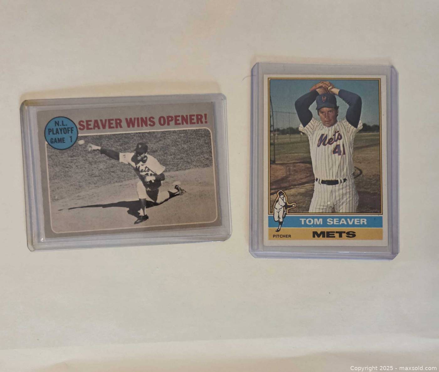 Tom Seaver 1976 #600 and 1970 #195 baseball cards | Maxsold